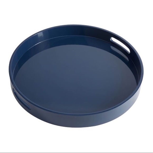 Pottery Barn | Dining | New Pottery Barn Lacquer Serving Tray Navy Blue ...